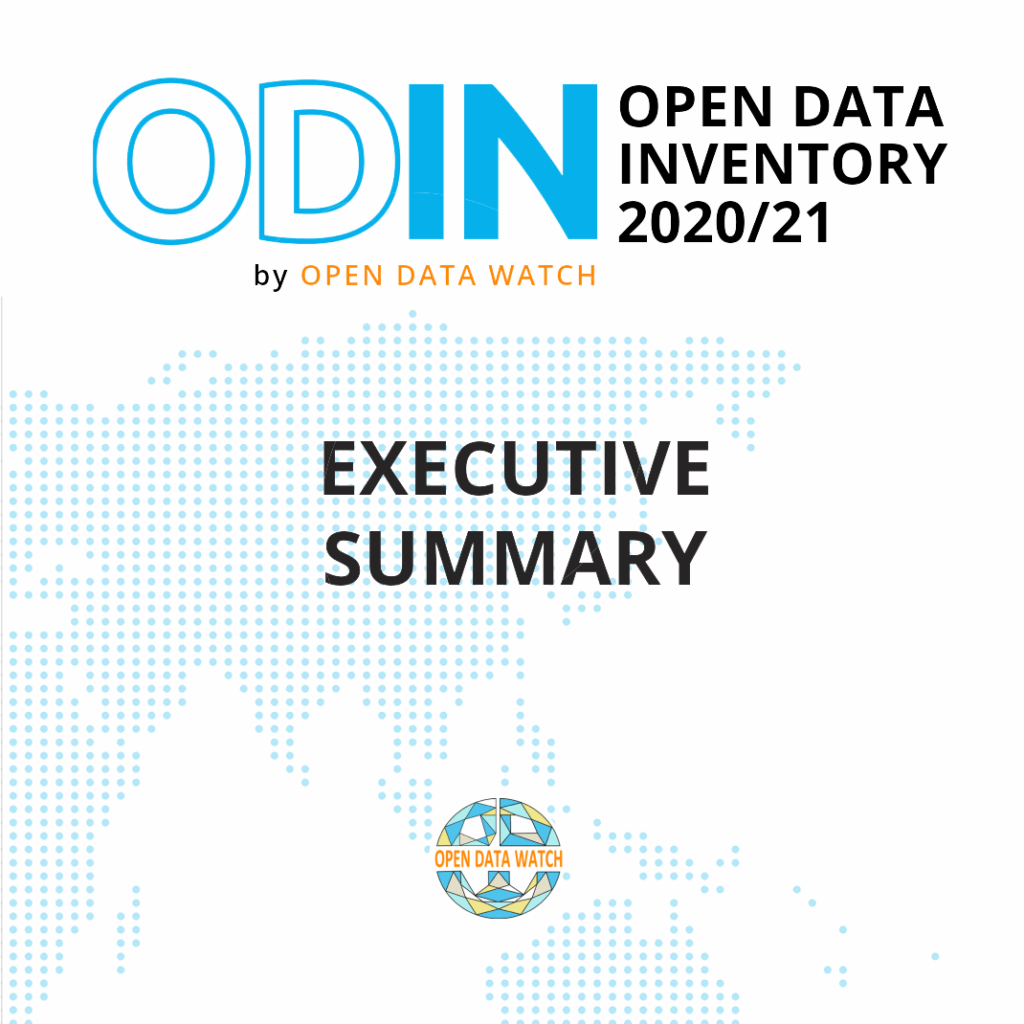 ODIN Open Data Inventory 2020/21 Executive Summary – Open Data Watch