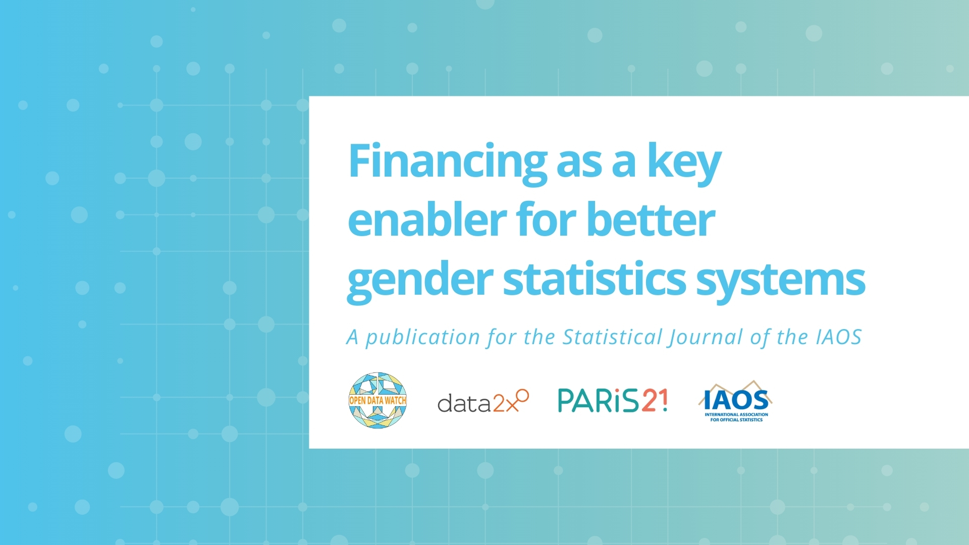Financing as a Key Enabler for Better Gender Statistics Systems – Open ...